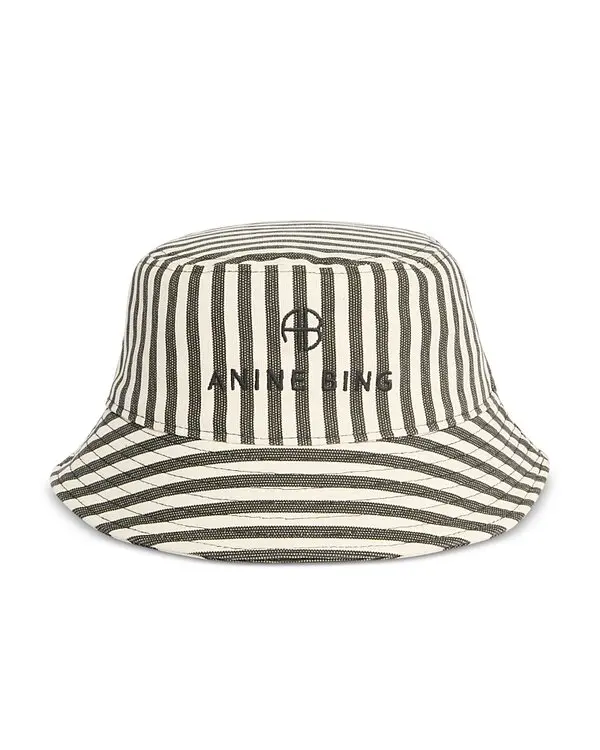 ANINE BING Nicks Bucket Hat - White/black