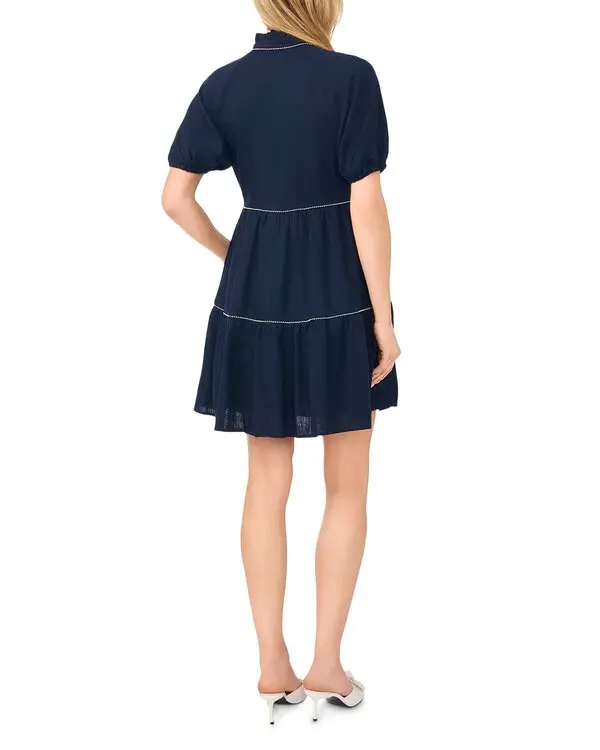 CECE DUPRAZ Whipstitched Babydoll Dress