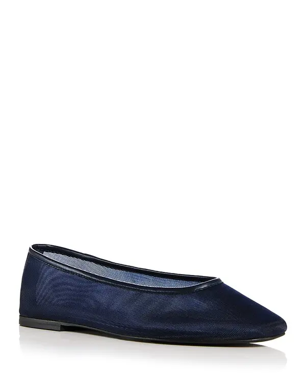 Aqua Annie Ballet Flats - Navy Mesh