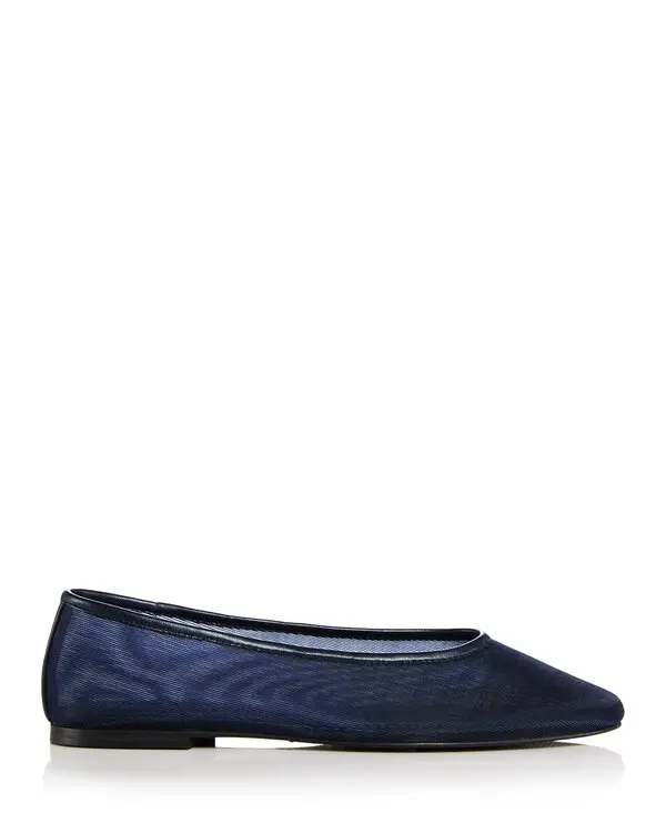 Aqua Annie Ballet Flats - Navy Mesh