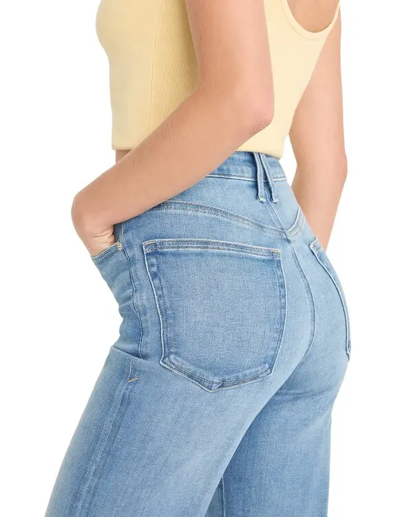 Good American Soft Tech Good True High Rise Straight Jeans - Indigo