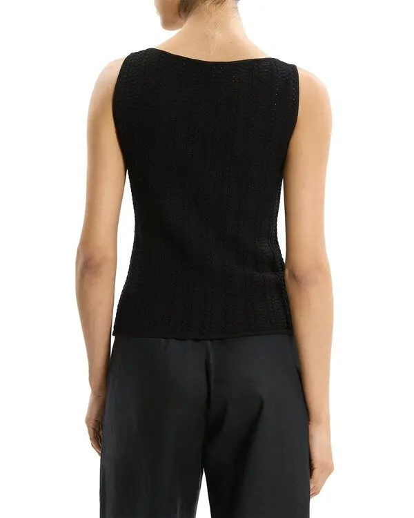 Theory Textured Boat Neck Top