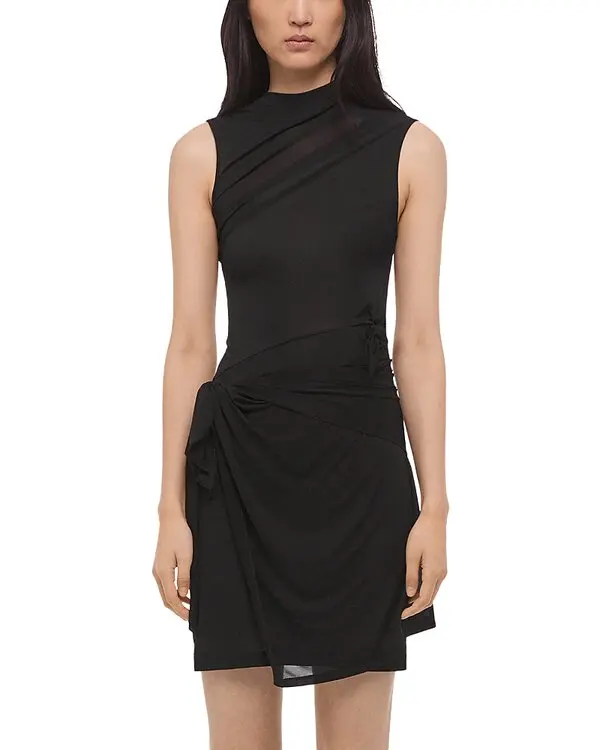 Helmut Lang Draped Knot Mini Dress