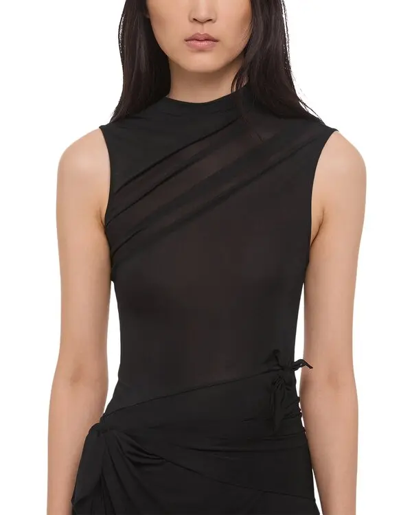 Helmut Lang Draped Knot Mini Dress