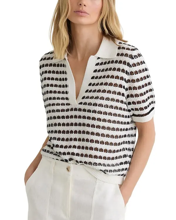 REISS Gemma Knit Polo Shirt