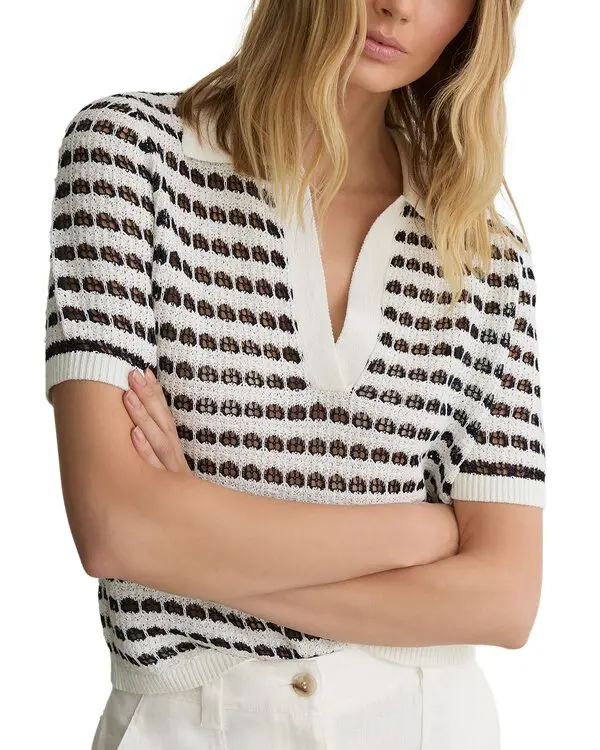 REISS Gemma Knit Polo Shirt