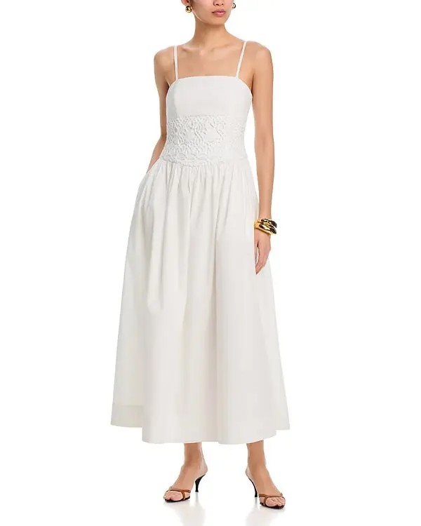 MILLY Crochet Maxi Dress - White