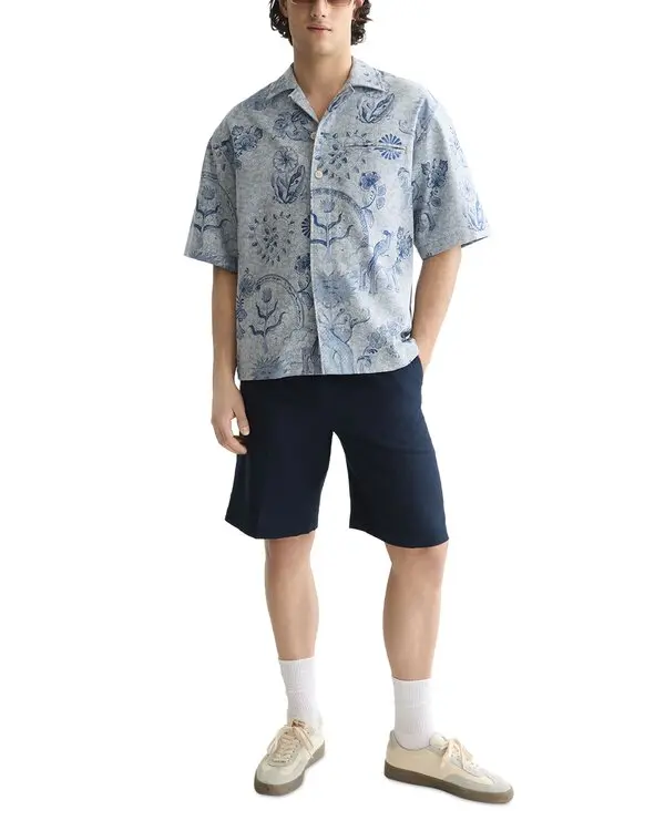 Scotch & Soda Delfts Blau Jacquard Graphic Shirt