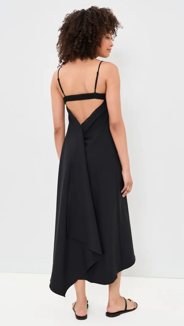 LA LIGNE Drape Back Midi Dress