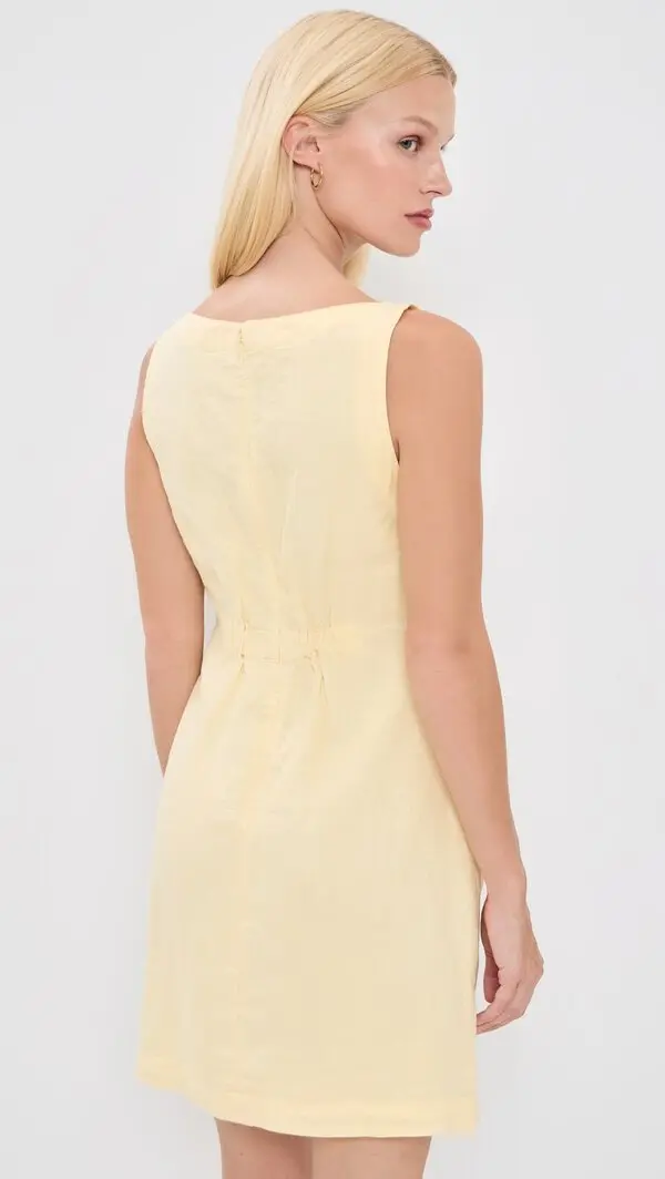 Madewell Boat Neck Linen Mini Dress