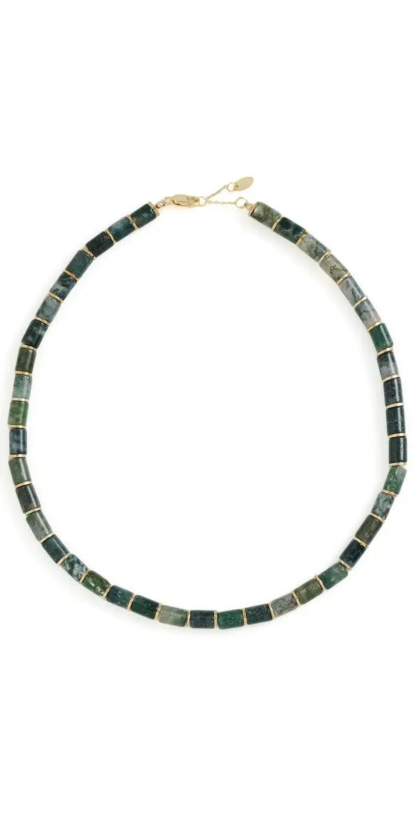 Shashi Cilindro Gemstone Necklace - Green