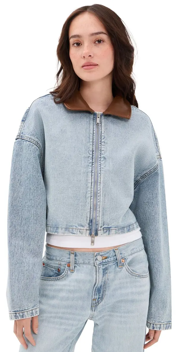 SEROYA Coop Jacket With Denim Trim