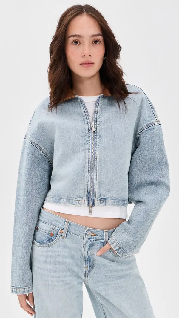 SEROYA Coop Jacket With Denim Trim