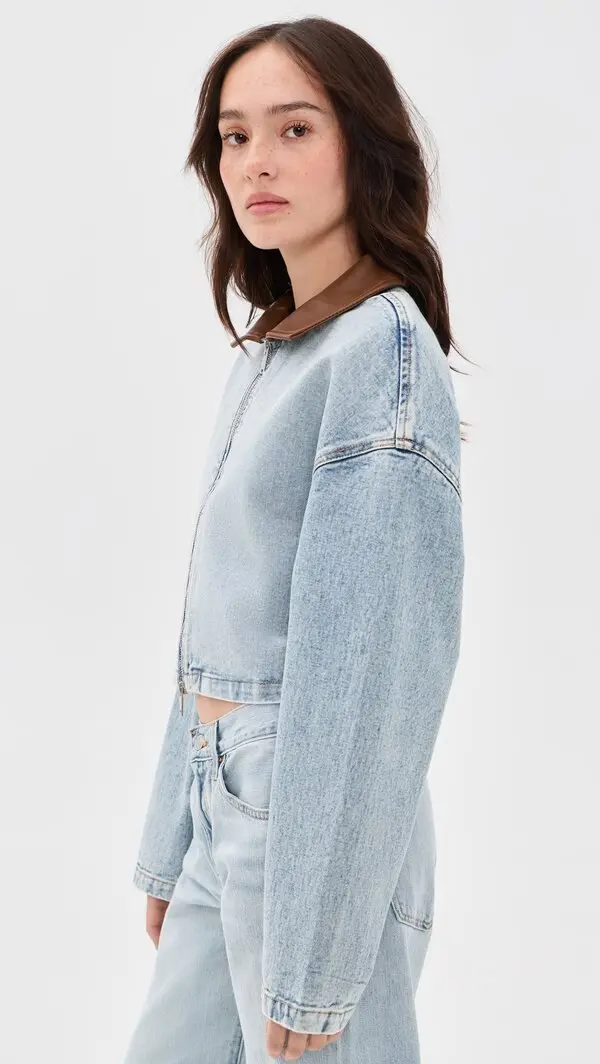 SEROYA Coop Jacket With Denim Trim