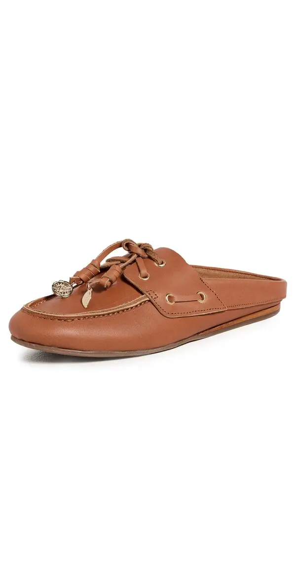 ANCIENT GREEK SANDALS Naveta Boat Shoe Mules - Natural