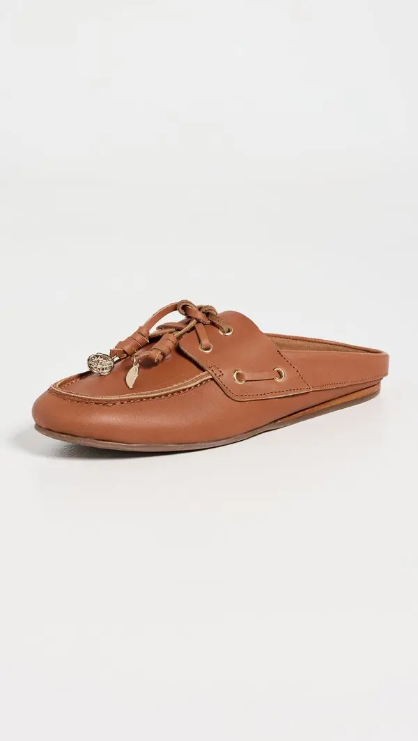 ANCIENT GREEK SANDALS Naveta Boat Shoe Mules - Natural
