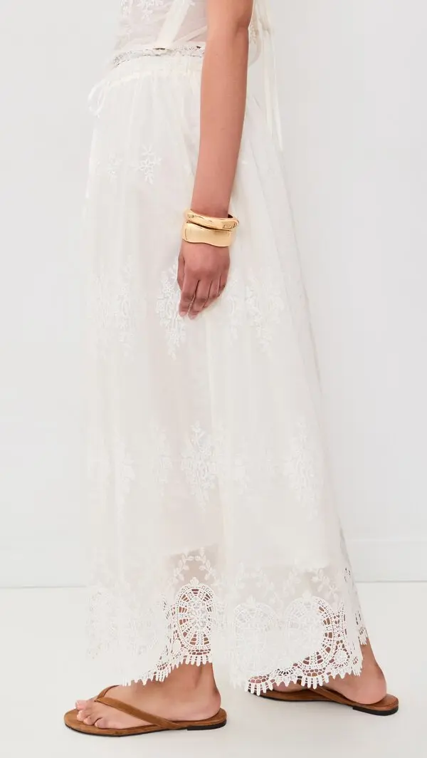HOUSE OF SUNNY Blossom Embroidered Maxi Skirt