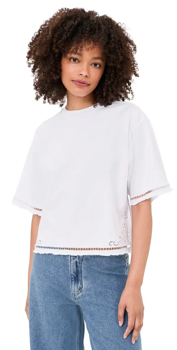 Madewell Boxy Tee - Eyelet White