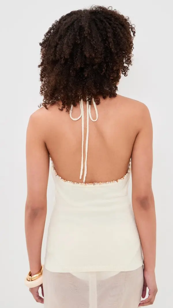 Line & Dot Simone Sweater Tank Top With Bead And Stone Trim