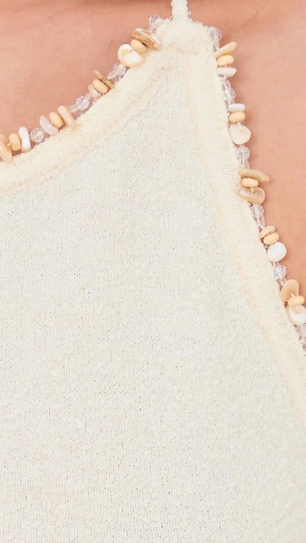 Line & Dot Simone Sweater Tank Top With Bead And Stone Trim
