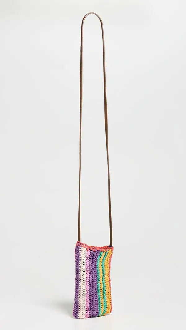 Faherty Brand Straw Stripe Crossbody Bag