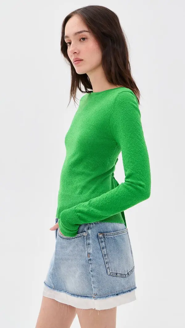 AKNVAS Lily Lace-up Knit Top
