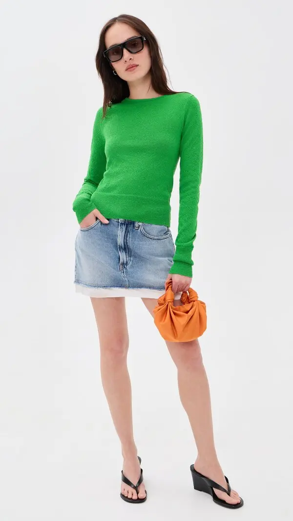 AKNVAS Lily Lace-up Knit Top