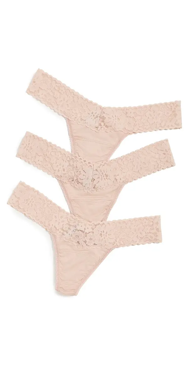 Hanky Panky Dreamease Low Rise Thong 3 Pack - Chai