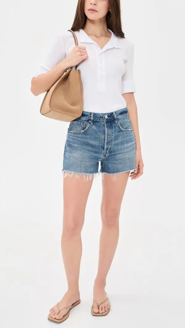 Moussy Vintage Natick Denim Shorts