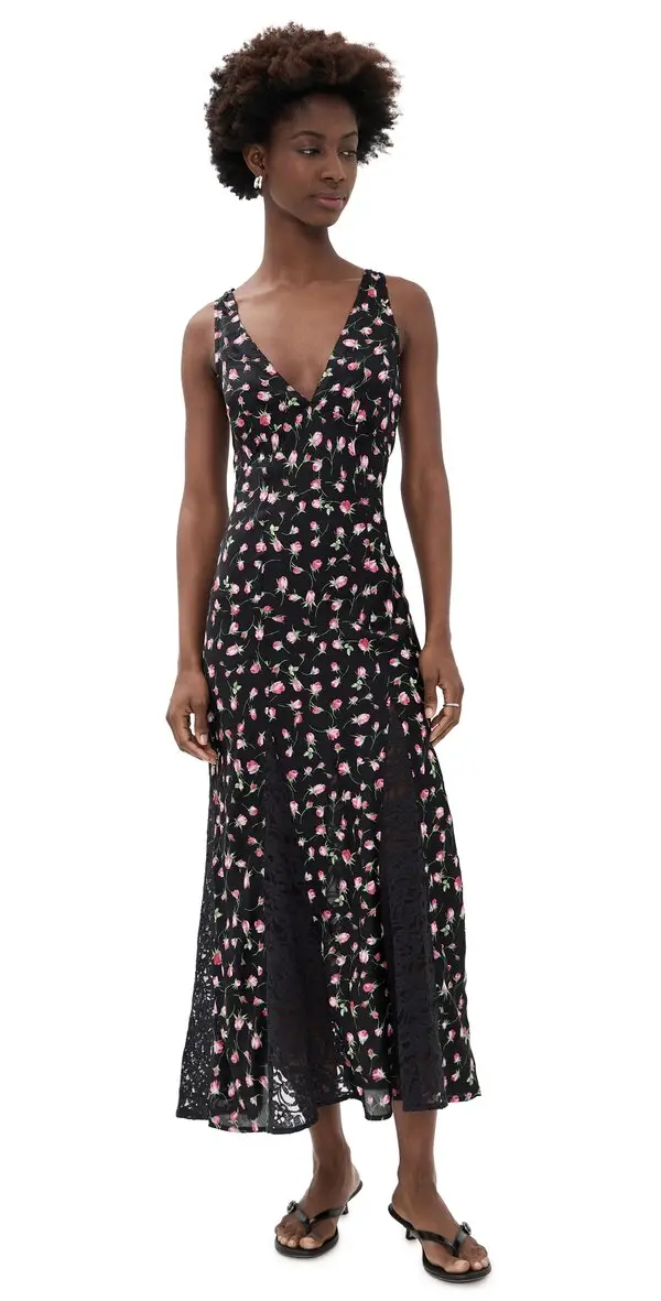DAMSON MADDER Genevieve Midi Dress - Rose