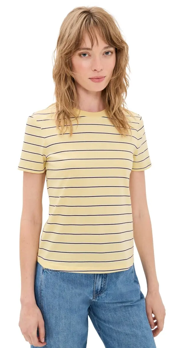 Staud Classic Crew Tee - Monday Stripe