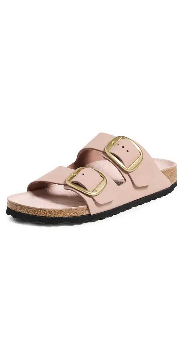 BIRKENSTOCK Arizona Big Buckle Printed Footbed Sandals - Soft Pink