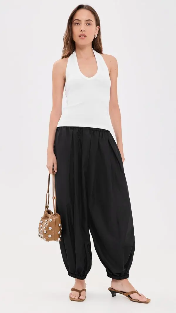 A.L.C. Ari Halter Neck Tank Top - White