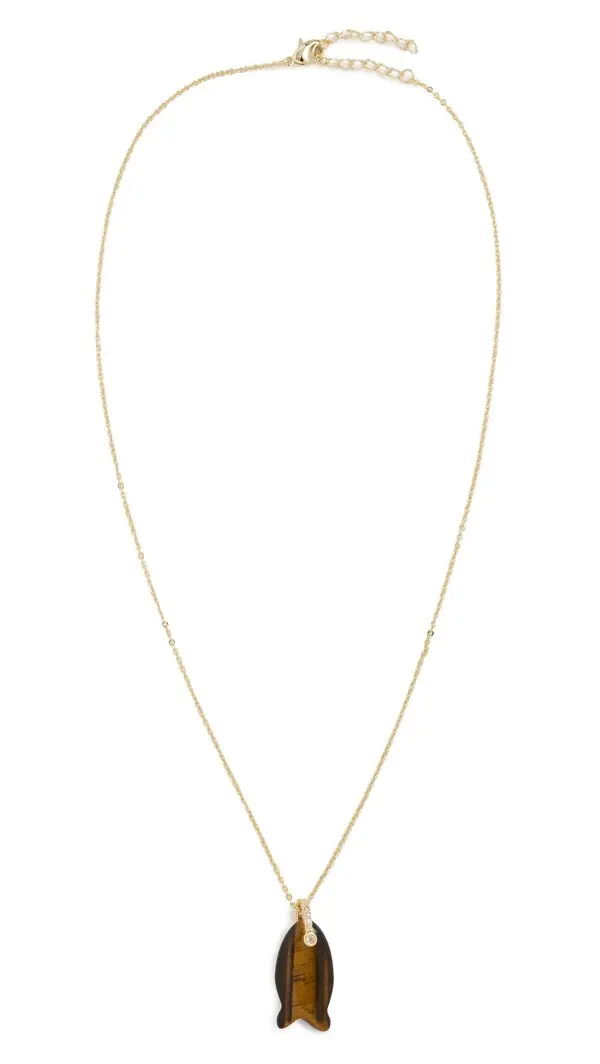ADINA EDEN Fish Pendant Necklace