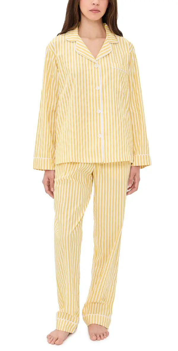 BEDHEAD PAJAMAS Long Sleeve Yellow 3-d Stripe Pajamas - Yellow 3d Stripe