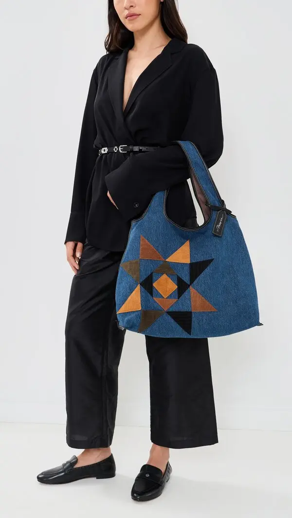 3.1 Phillip Lim Quilted Denim Market Tote