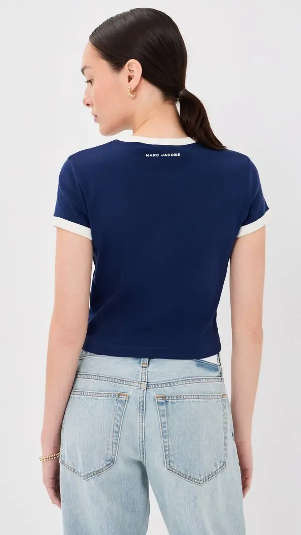 Marc Jacobs Ringer Baby Tee - Navy Multi