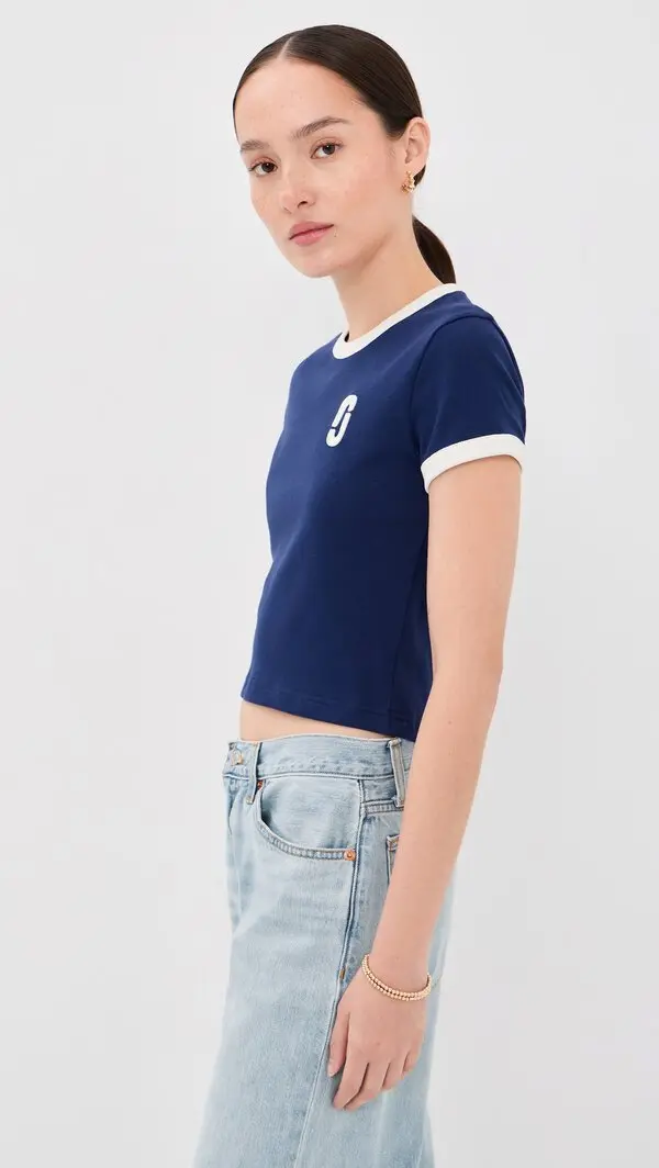 Marc Jacobs Ringer Baby Tee - Navy Multi