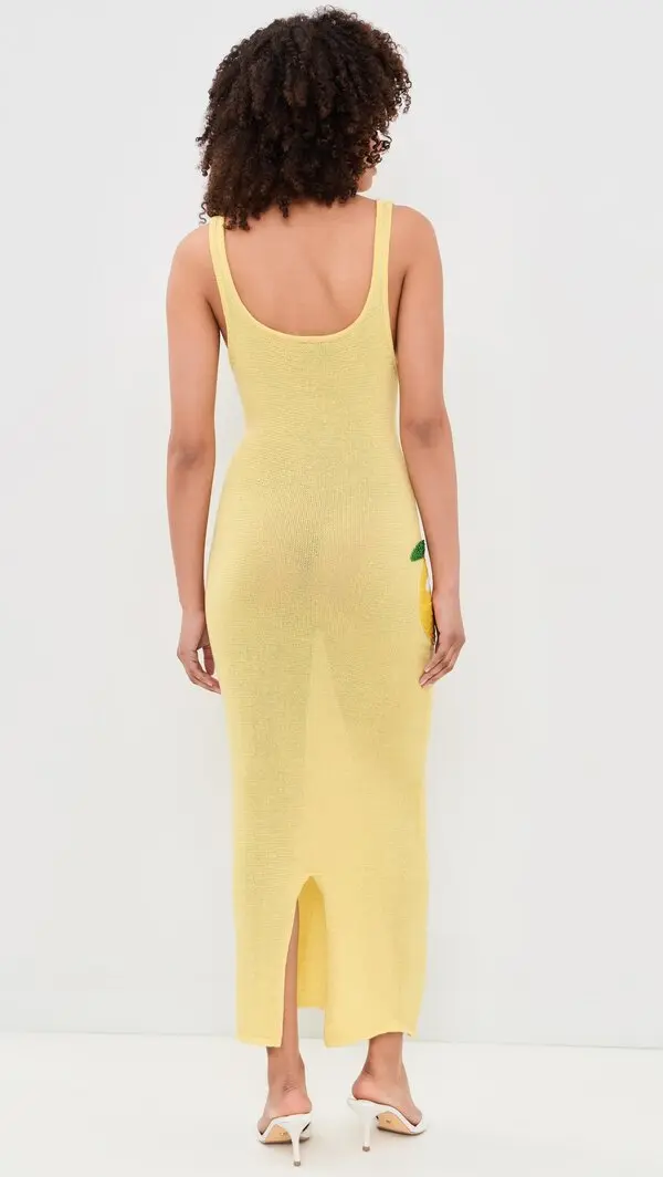 LESLIE AMON Citron Knit Tank Dress