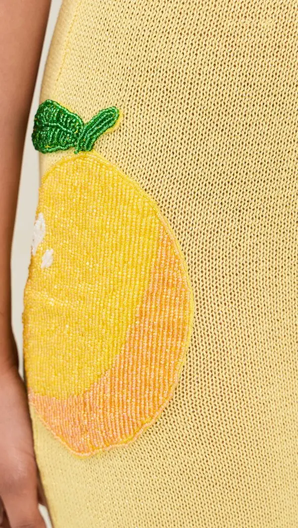 LESLIE AMON Citron Knit Tank Dress