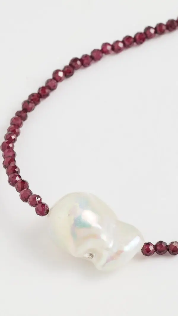 ADINA EDEN Beaded Baroque Pearl Choker Necklace