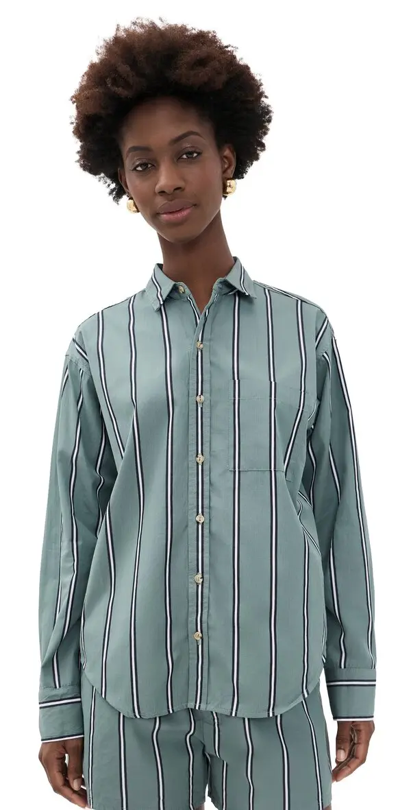 Donni. Pop Stripe Shirt - Sage