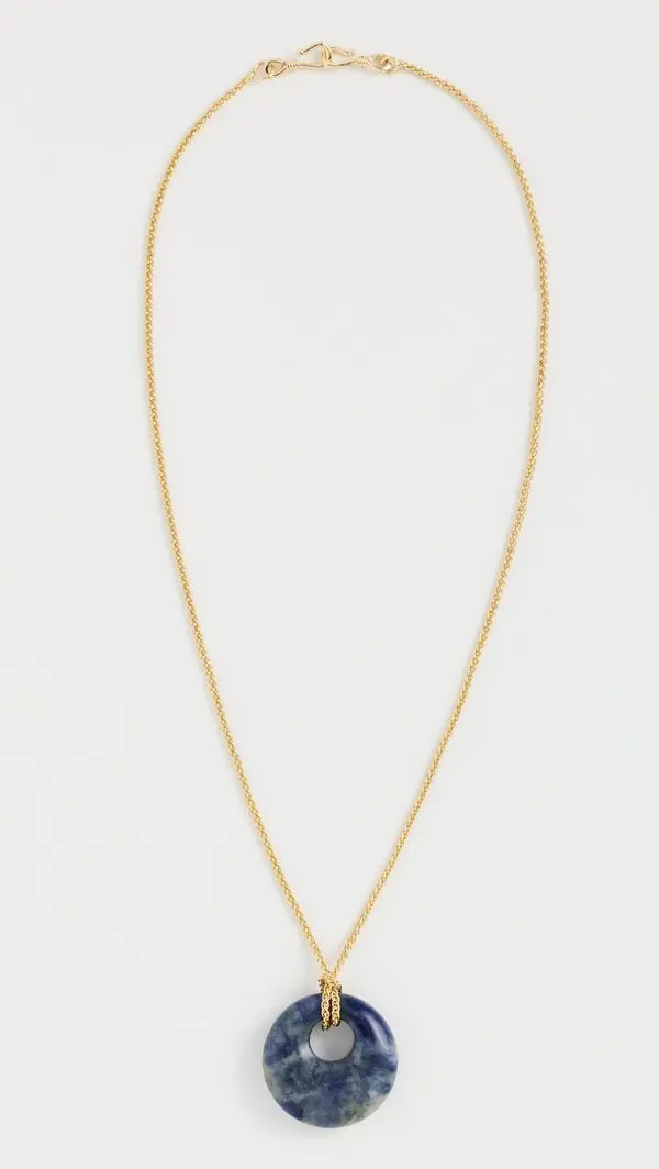 Shashi Round Lazuli Pendant Necklace