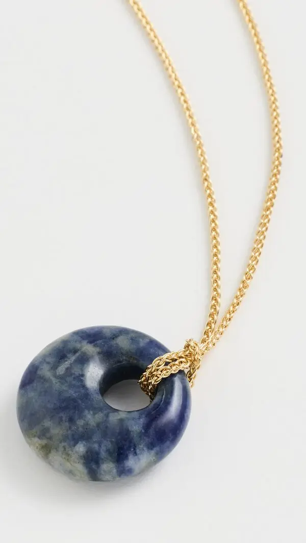 Shashi Round Lazuli Pendant Necklace
