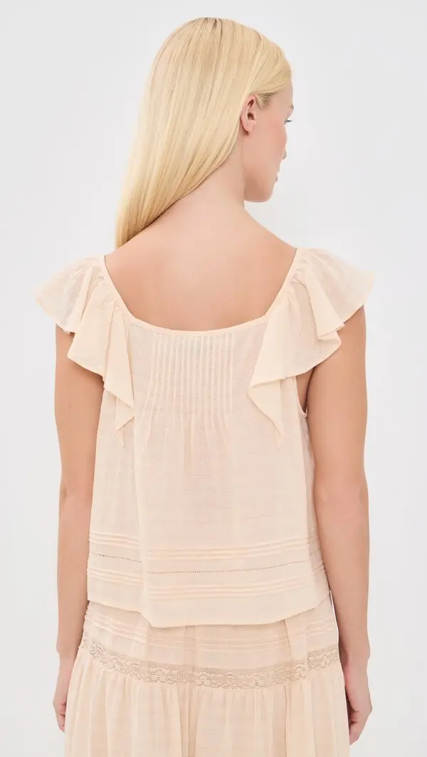 Paige Oaks Top - Light Peach