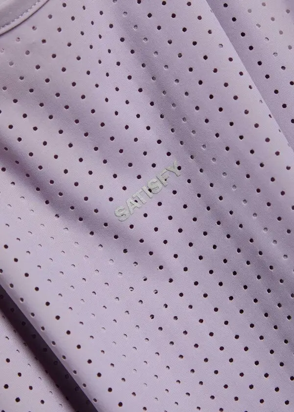 Satisfy Space-o Perforated Stretch-jersey Running Tank Top - Purple