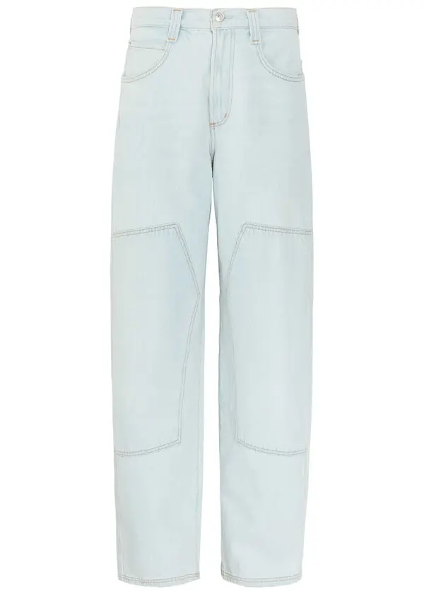 AGOLDE Laria Pieced Barrel-leg Jeans - Light Blue