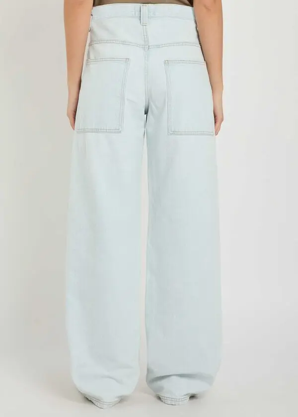 AGOLDE Laria Pieced Barrel-leg Jeans - Light Blue