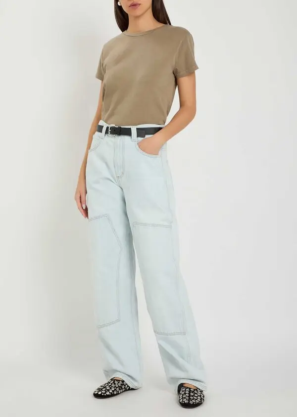 AGOLDE Laria Pieced Barrel-leg Jeans - Light Blue