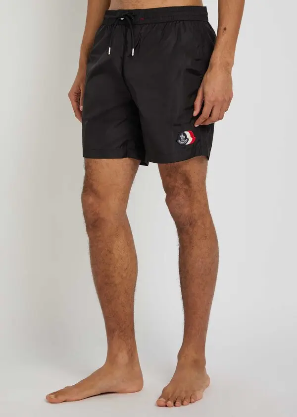Moncler Logo Swim Shorts - Black